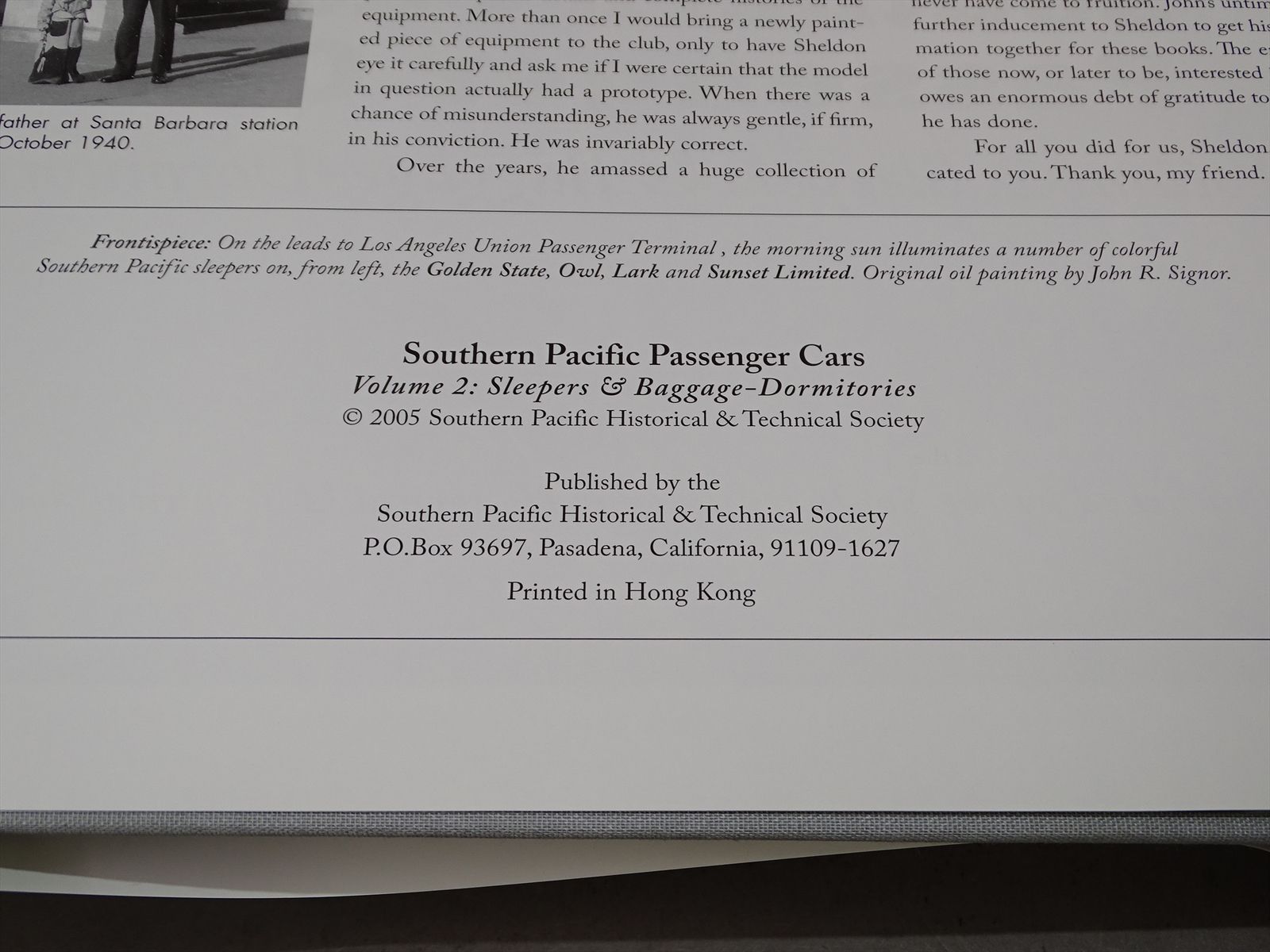 Railroad Book - Southern Pacific Passenger Cars, Vol 2: Sleepers ...