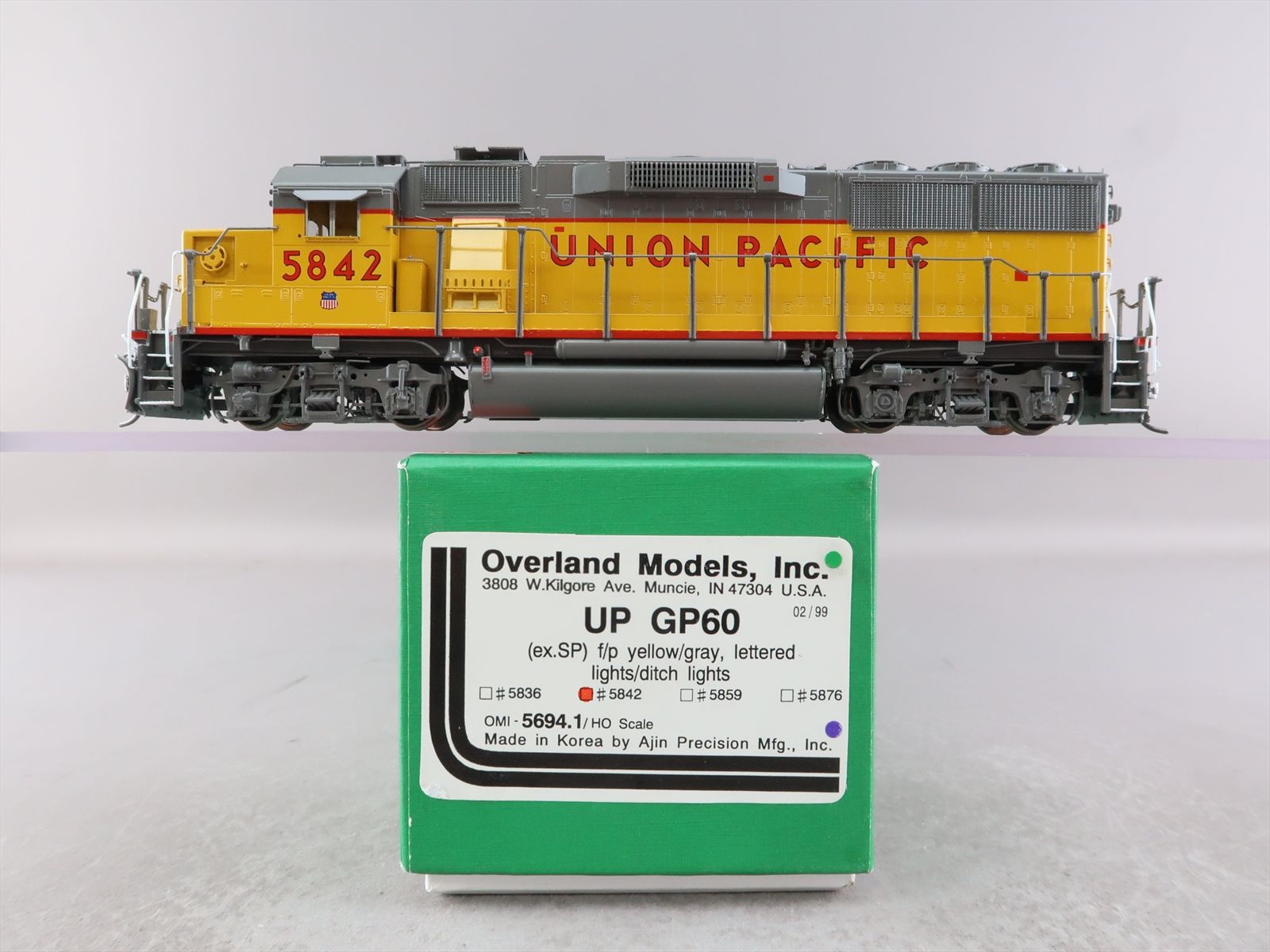HO Brass Model - OMI 5694.1 UP Union Pacific GP60 #5842 - F/P - 1999 Run - Ajin
