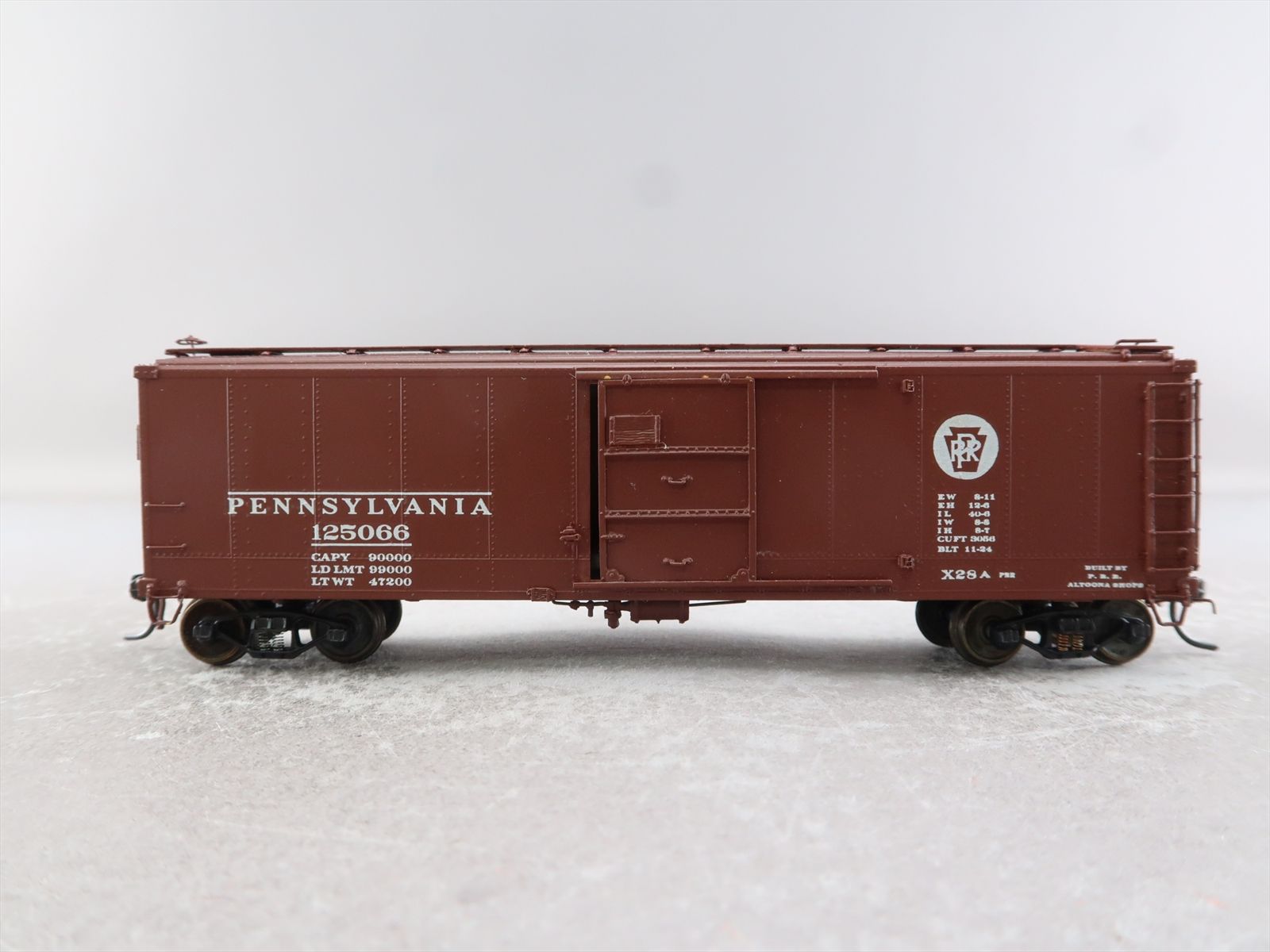 HO Brass Model - OMI 3015 PRR Pennsylvania X-29 Boxcar #125066 - Custom ...