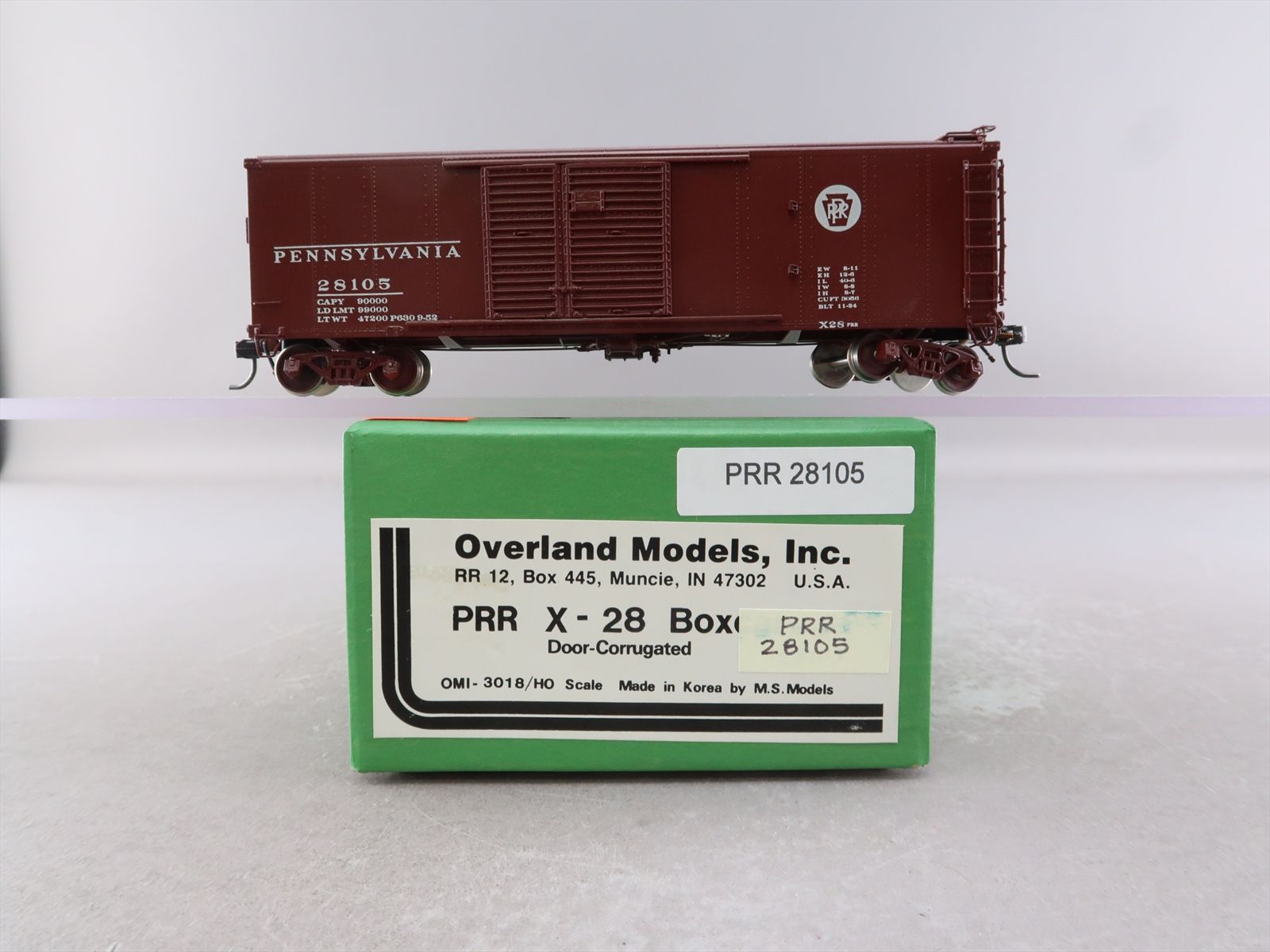 HO Brass Model - OMI 3018 PRR Pennsylvania X-28 Boxcar Box Car #28105 ...