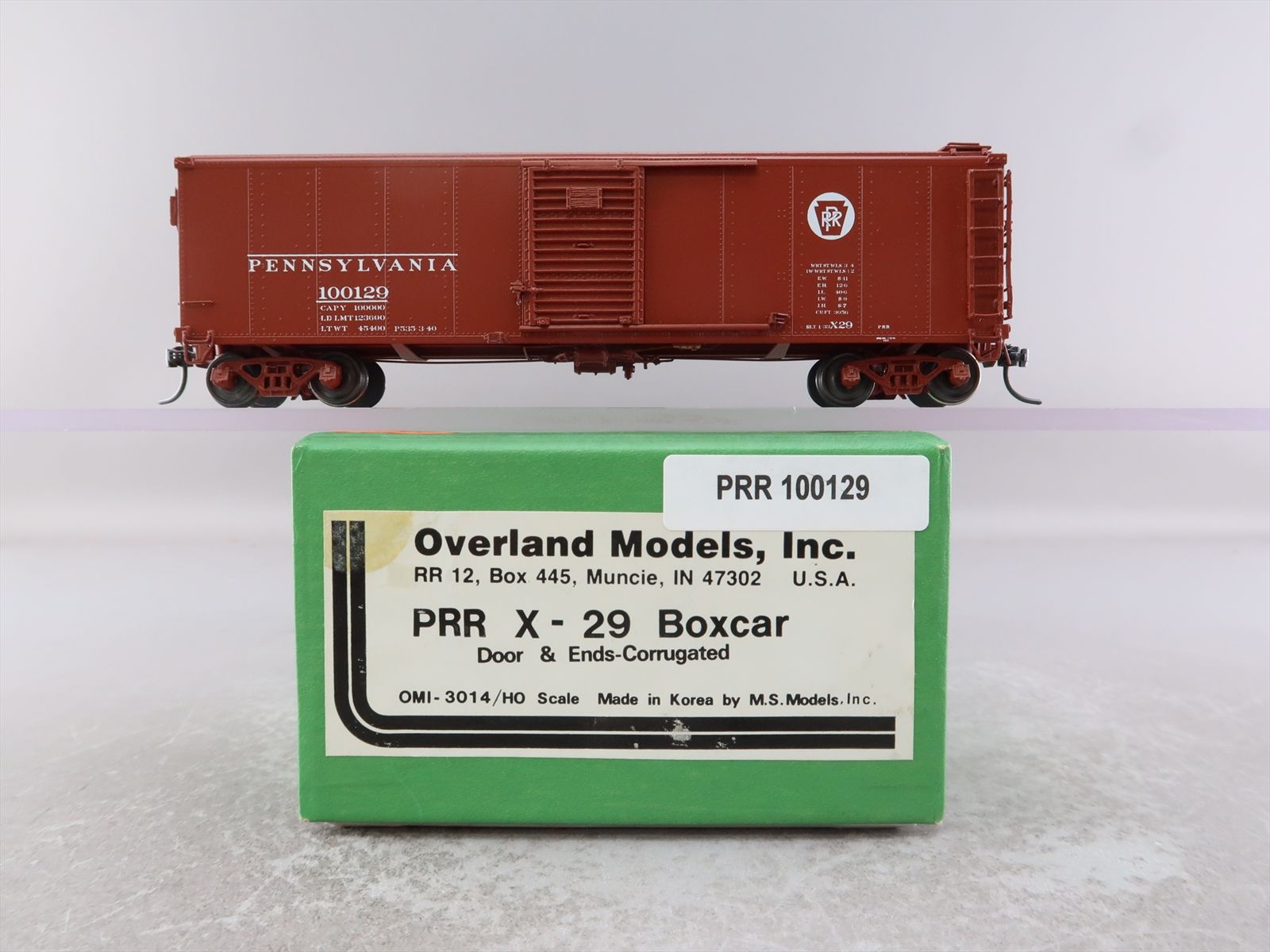 HO Brass Model - OMI 3014 PRR Pennsylvania X-29 Boxcar #100129 - Custom ...
