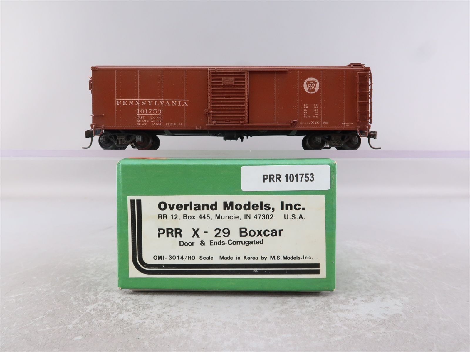 HO Brass Model - OMI 3014 PRR Pennsylvania X-29 Boxcar #101753 - Custom ...