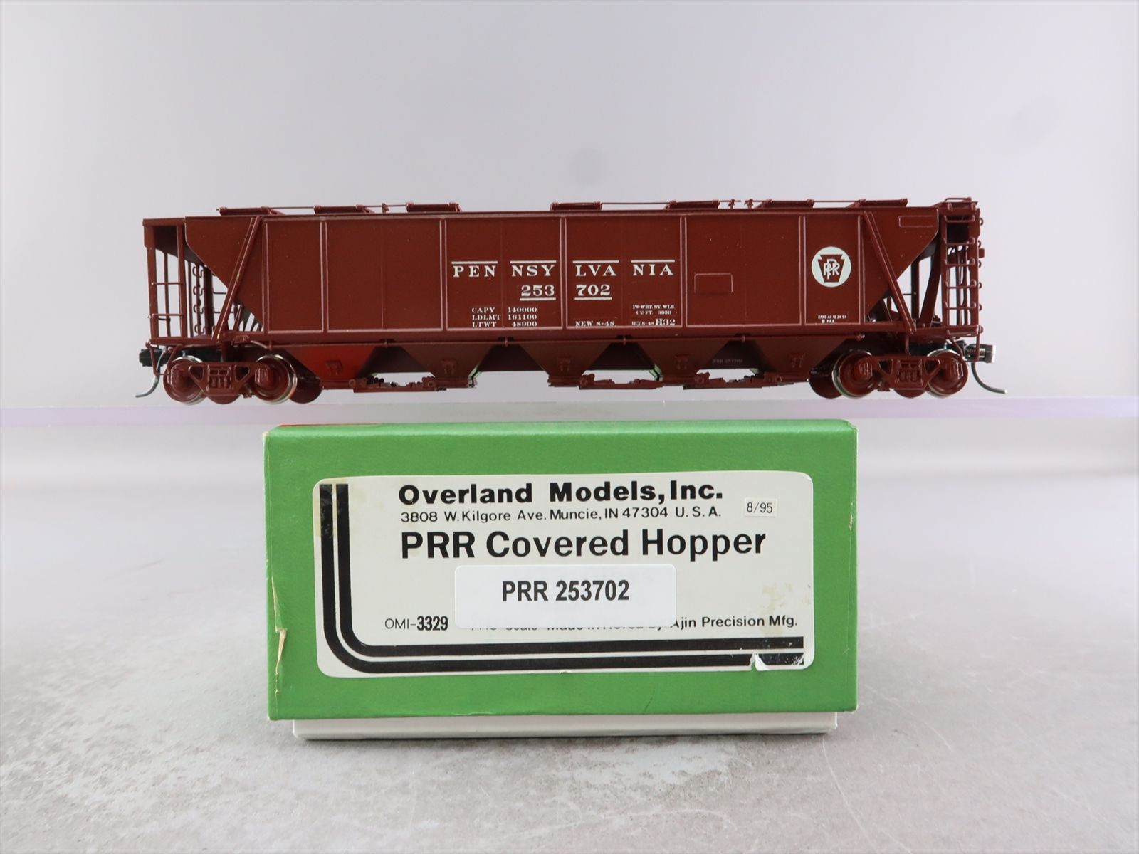 HO Brass Model - OMI 3329 PRR Pennsylvania H-32 Covered Hopper #253702 ...