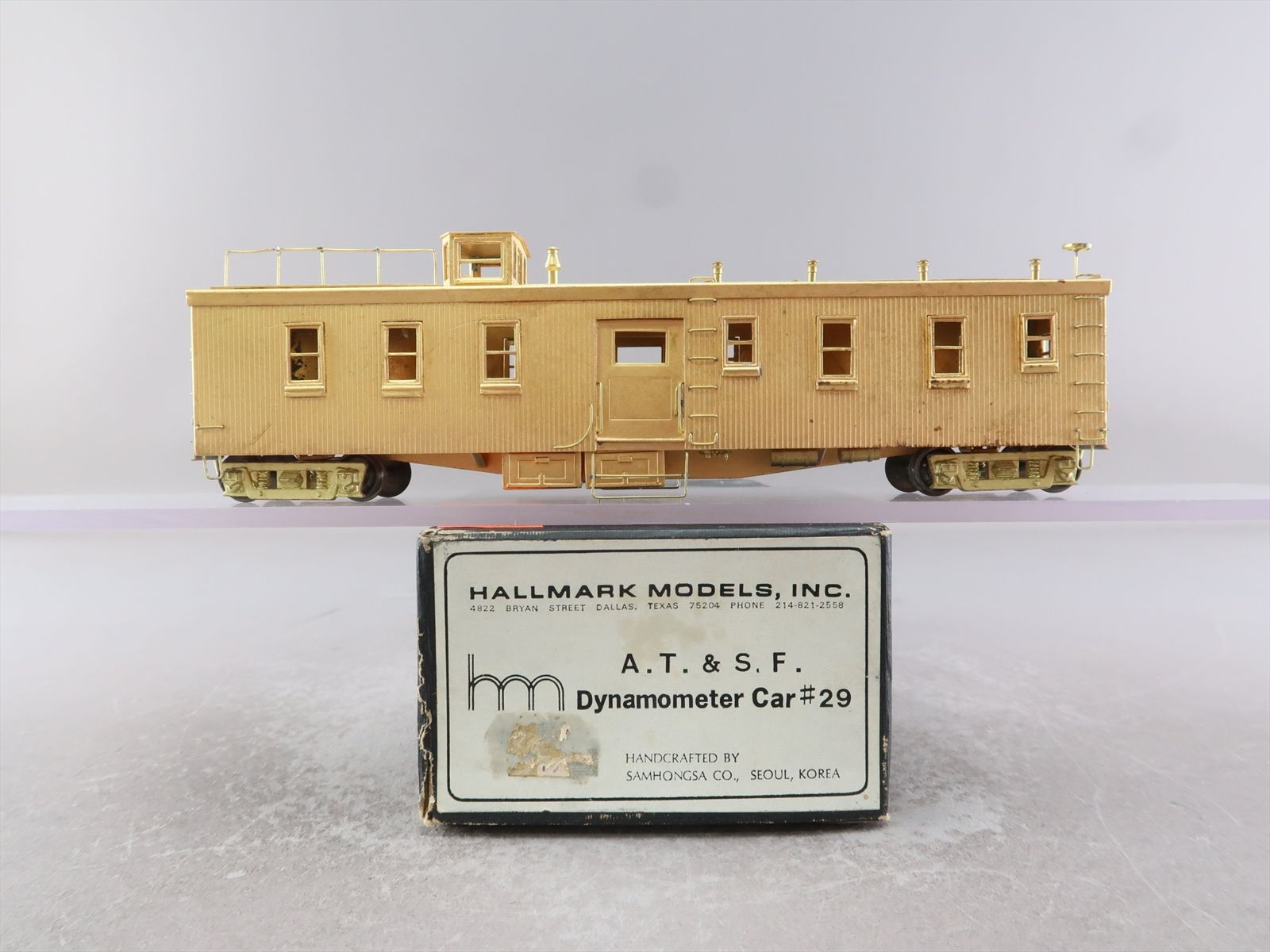 HO Brass Model - HM Hallmark AT&SF Santa Fe Dynamometer Car #29 ...