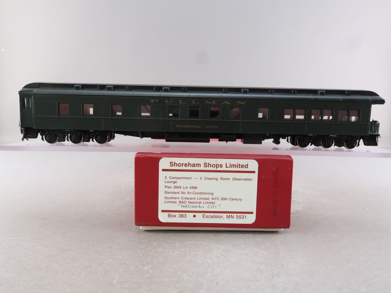 HO Brass Model - SSL Pullman National City Plan 3959 Wabash 3-2 Observation Lounge No A/C ...