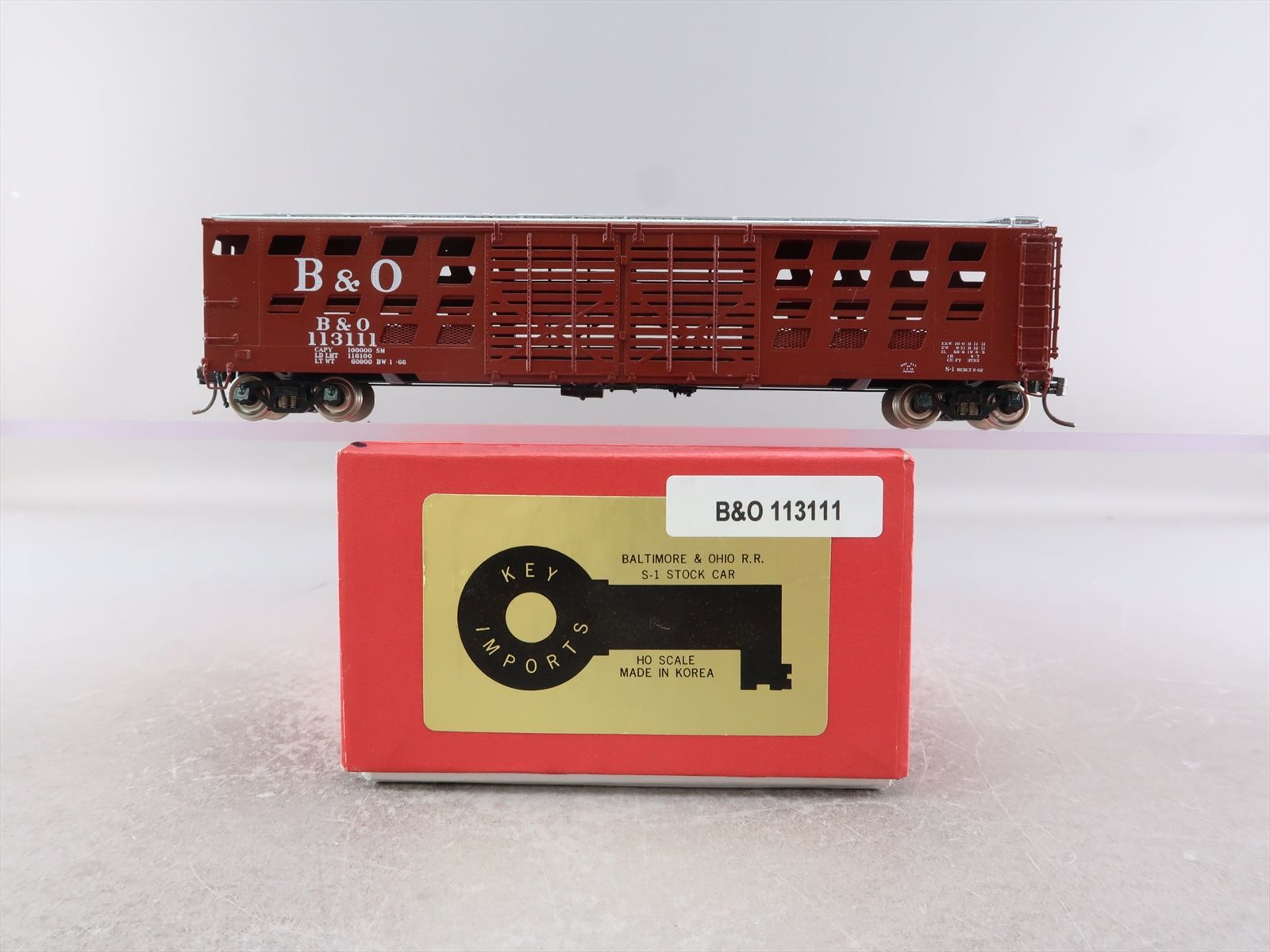 HO Brass Model - Key B&O Baltimore & Ohio S-1 Livestock Stock Car ...