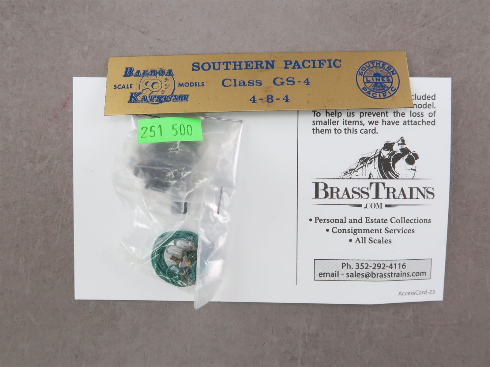 HO Brass Model - Balboa SP Southern Pacific GS-4 4-8-4 #4445 Lark ...