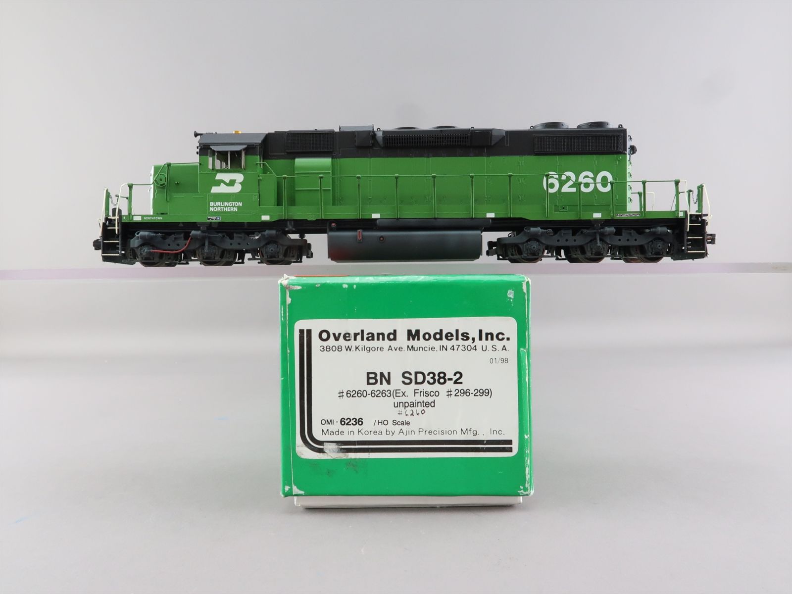 HO Brass Model - OMI 6236 BN Burlington Northern SD38-2 #6260 - Custom- 1998 Run - Ajin
