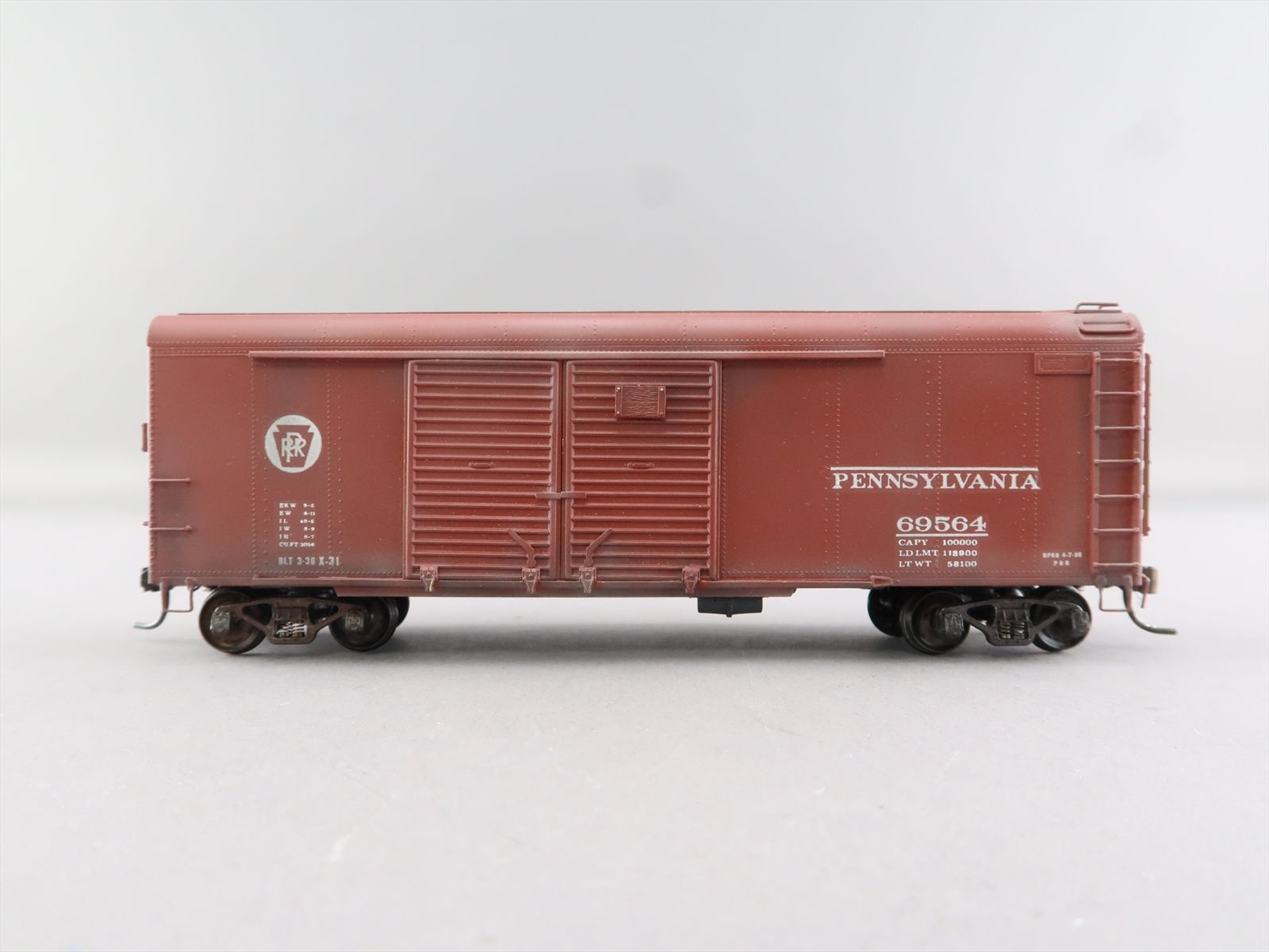 HO Brass Model - Railworks PRR Pennsylvania 40' Round Roof Box Car ...