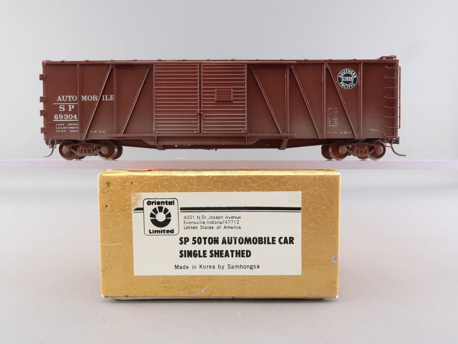 HO Brass Model - Oriental SP Southern Pacific 50 Ton Automobile Box Car ...
