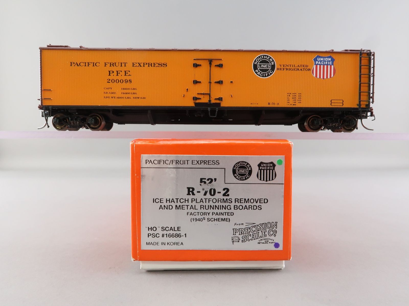 HO Brass Model - PSC 16686-1 PFE UP Union Pacific Fruit Express 52' R ...