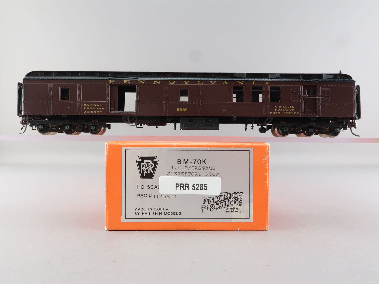 HO Brass Model - PSC 16498-1 PRR Pennsylvania RPO Baggage BM-70K Mail ...