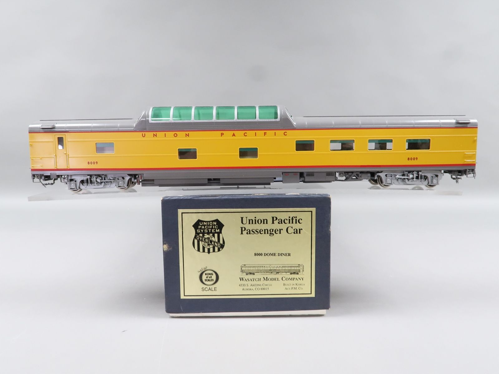 O Brass Model - WAS Wasatch UP Union Pacific Dome Diner #8009 - F/P ...