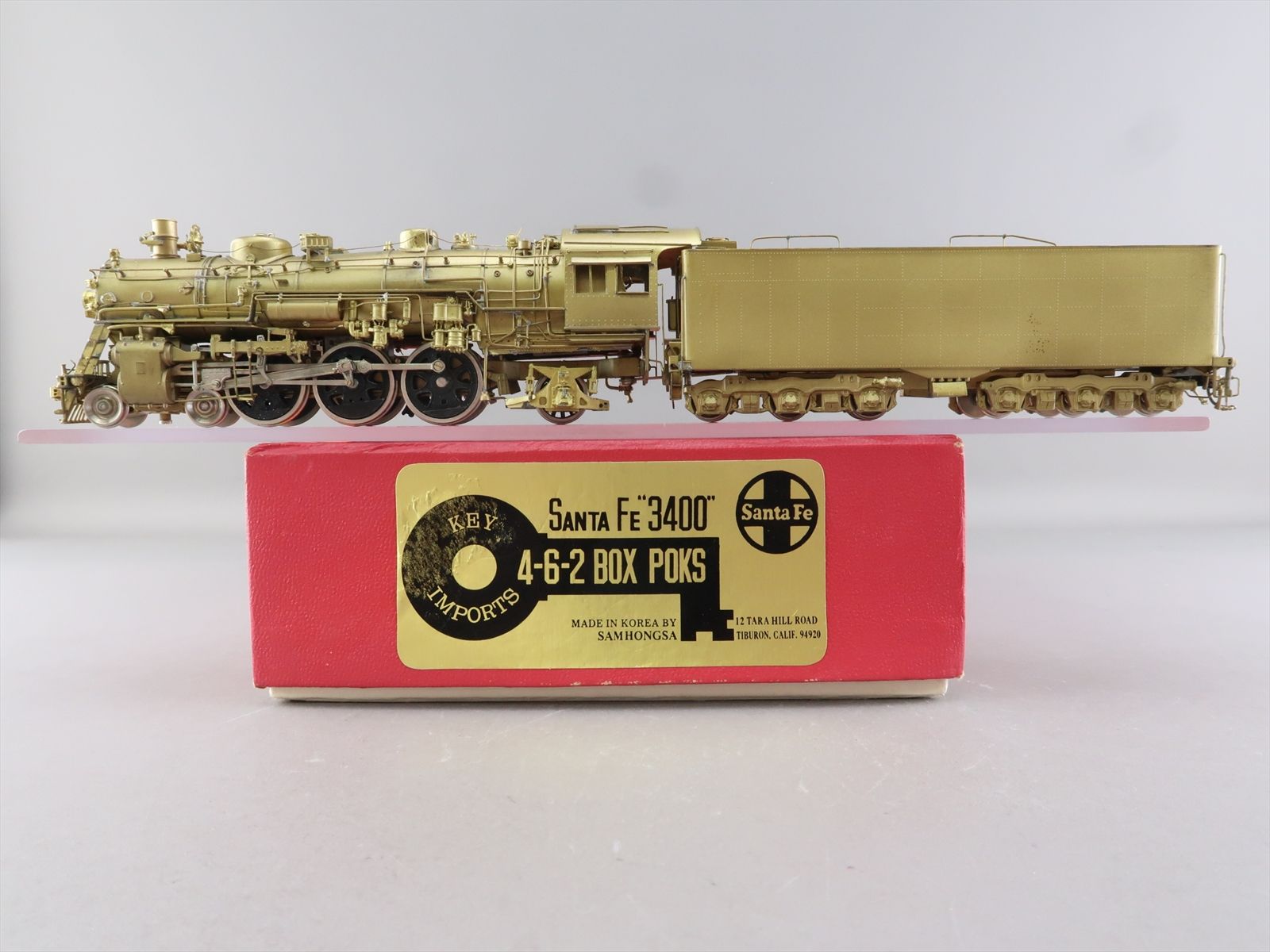 HO Brass Model - Key AT&SF Santa Fe 4-6-2 Box Poks Drivers 3400 ...