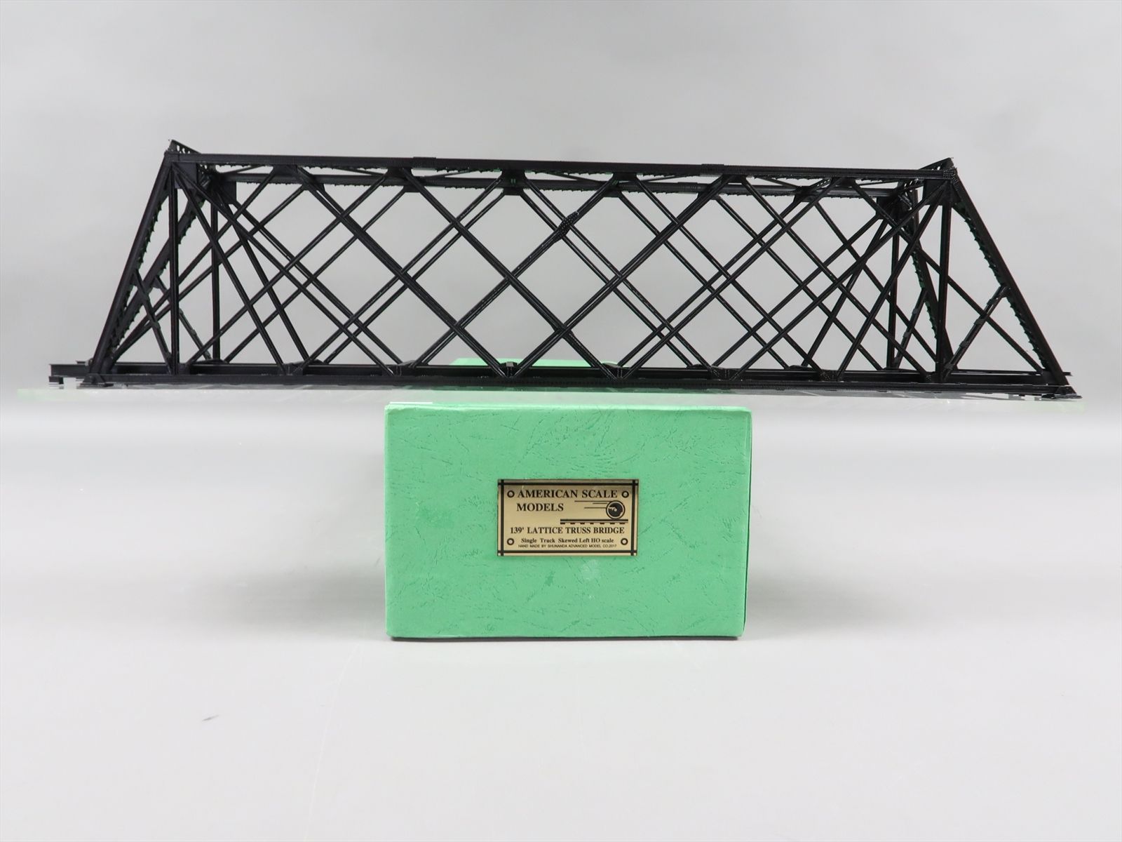 HO Brass Model - ASM 139' Lattice Truss Bridge Single Track Skewed Left ...