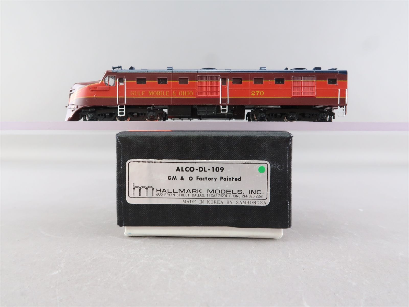 N Brass Model - Hallmark GM&O Gulf Mobile & Ohio ALCO DL-109 #270 - F/P ...