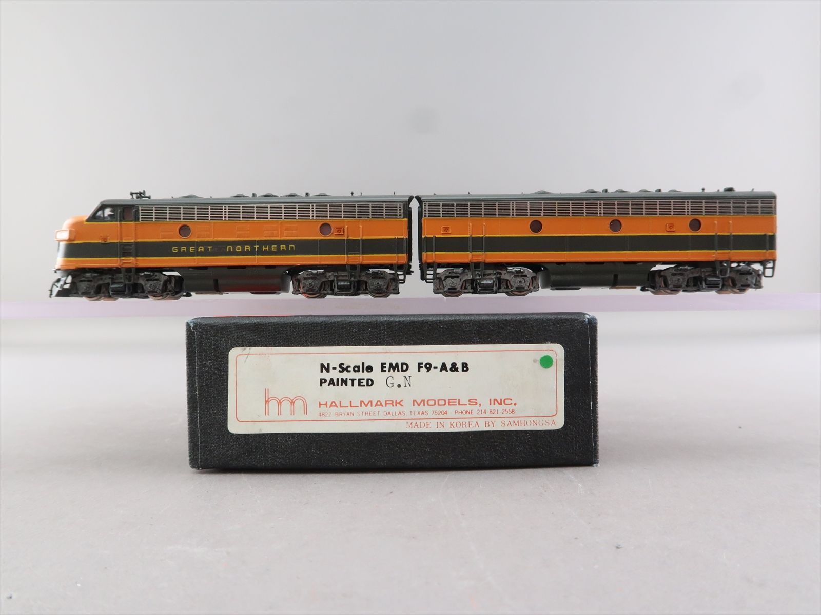 N Brass Model - HM Hallmark GN Great Northern EMD F9 F9A F9B A-B Set ...