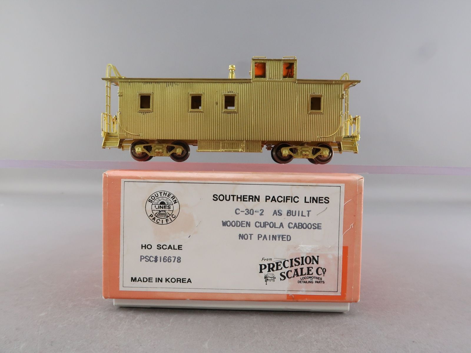 HO Brass Model - PSC 16678 SP Southern Pacific C-30-3 Wood Wooden ...