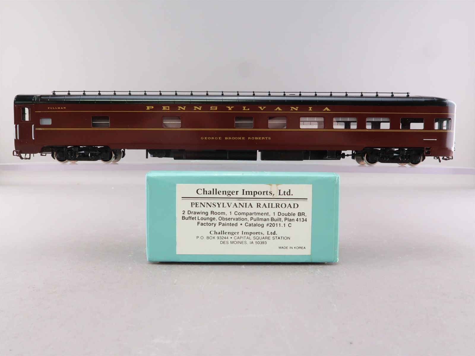 HO Brass Model - CIL 2011.1C PRR Pennsylvania Liberty Limited 2-1-1 Buffet Lounge Observation ...