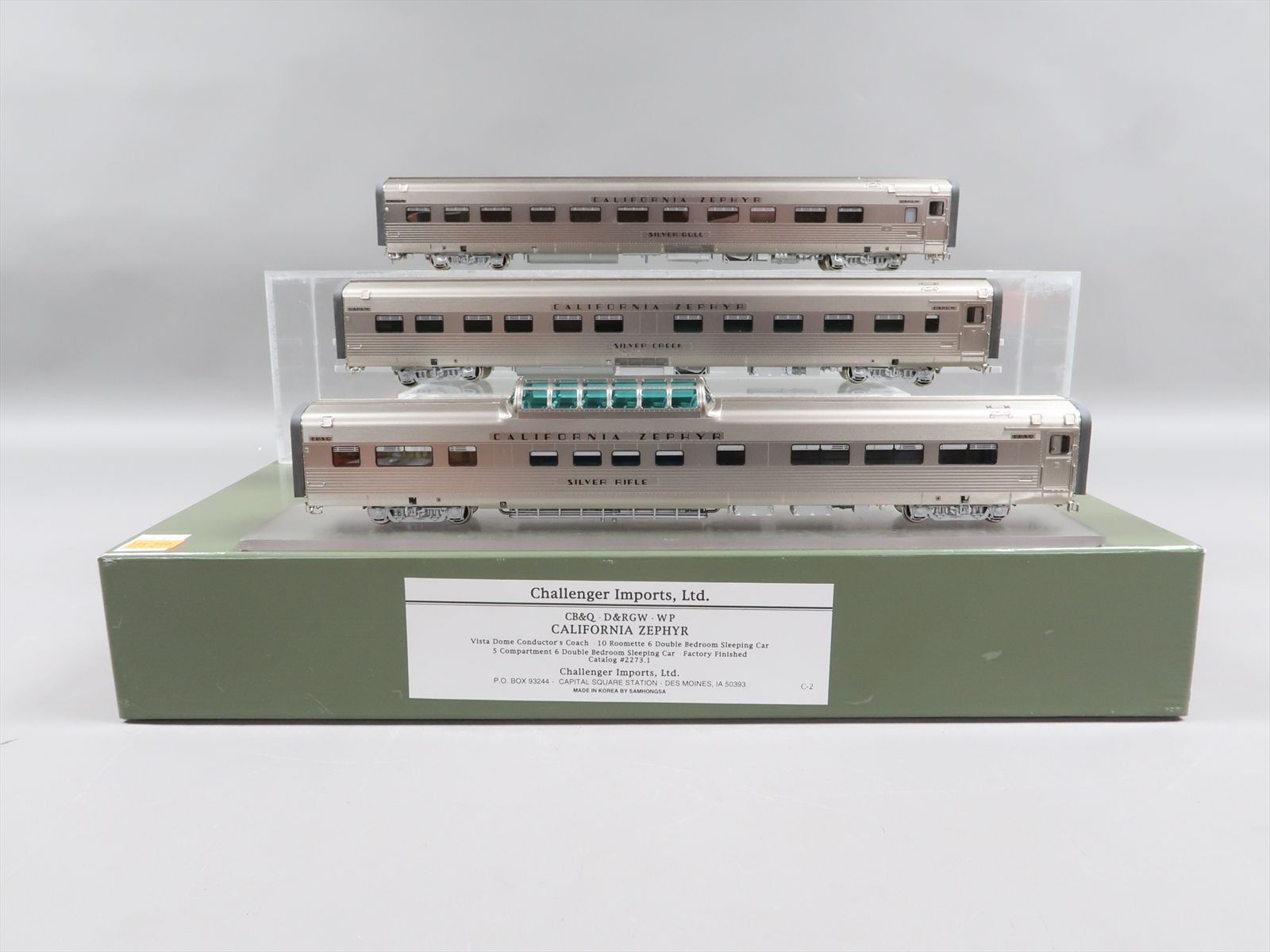 HO Brass Model - CIL 2273.1 C-2 CB&Q Burlington CA Zephyr 3-Car Set - F ...
