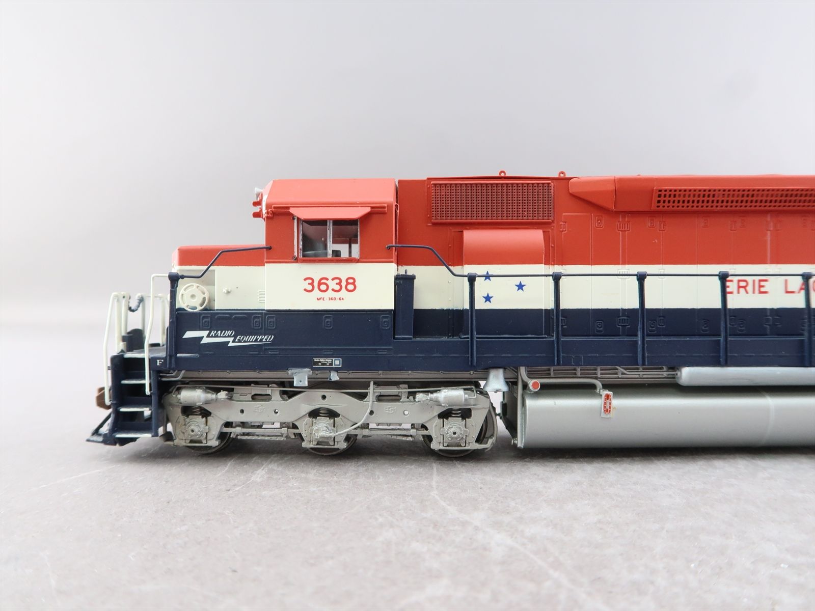 HO Brass Model - OMI 6384 EL Erie Lackawanna SDP45 #3638 - Custom + Weathered - 1999 Run - Ajin