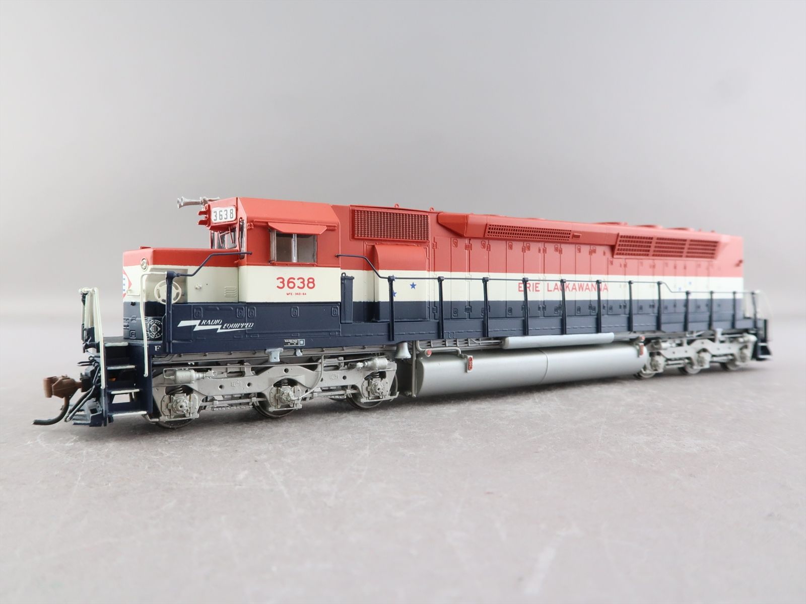 HO Brass Model - OMI 6384 EL Erie Lackawanna SDP45 #3638 - Custom + Weathered - 1999 Run - Ajin