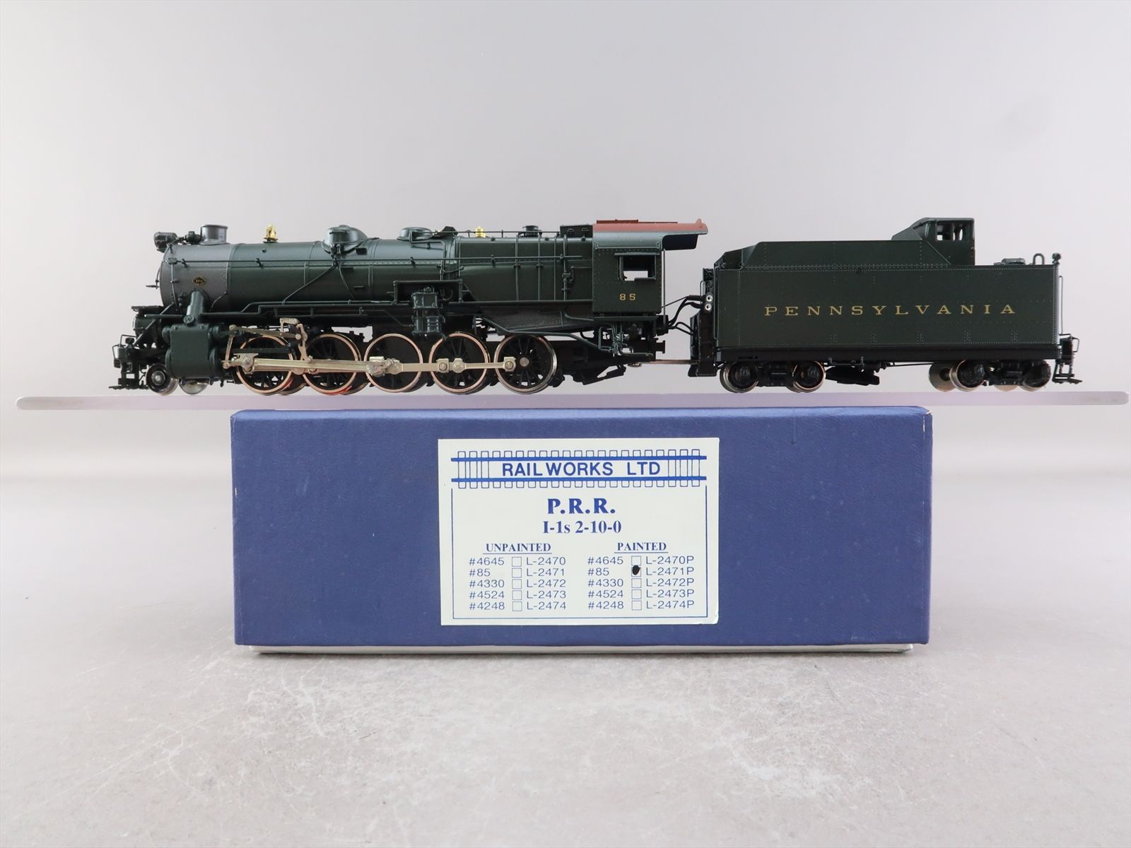 HO Brass Model - Railworks L-2471P PRR Pennsylvania I-1s 2-10-0 #85 - F ...