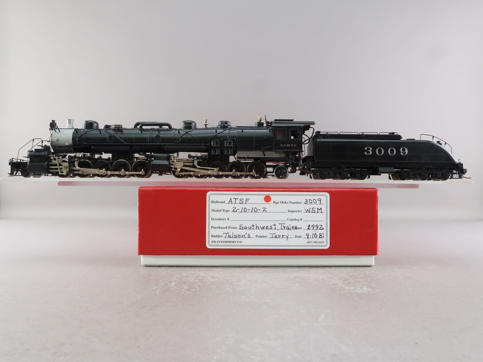 HO Brass Model - WMC AT&SF Atchison Topeka & Santa Fe 2-10-10-2 #3009 ...