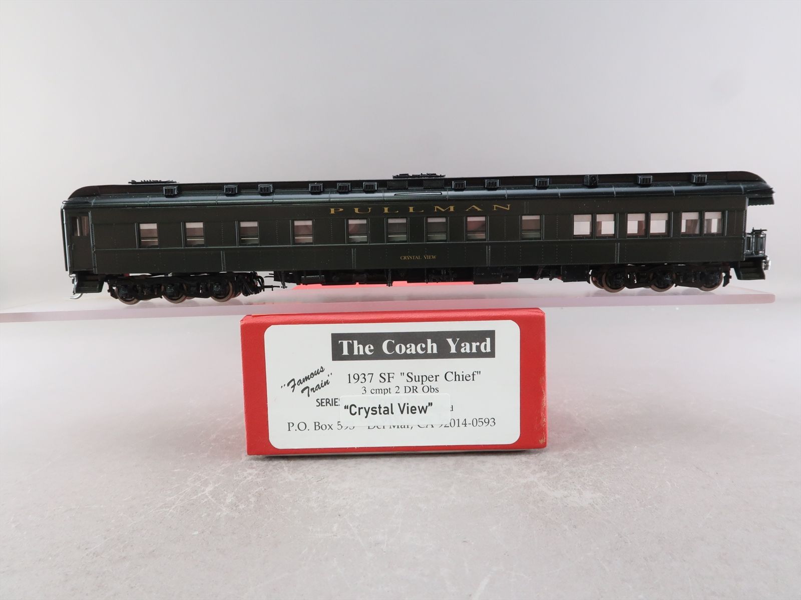 HO Brass Model - TCY 0430 AT&SF Santa Fe 1937 Super Chief 3-2 Observation Crystal View SINGLE ...