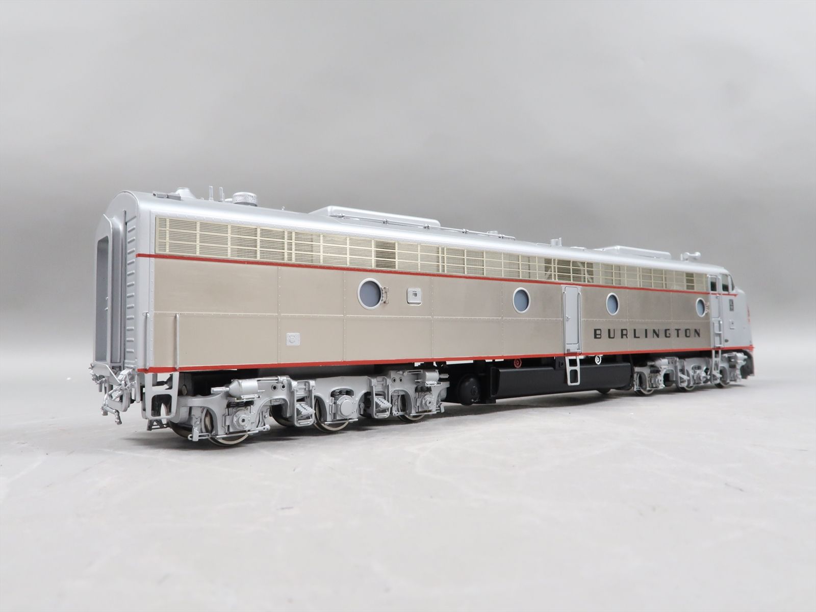 O Brass Model - Key CS#85 CB&Q Burlington Silver & Red EMD E9 E9A A-A Set #9985A #9988A - F/P ...