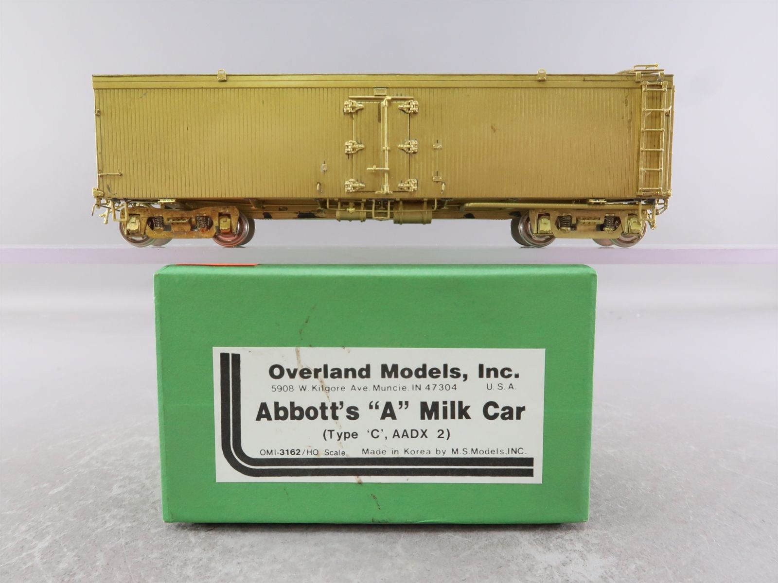 HO Brass Model - OMI 3162 Abbott's A Milk Car Type C AADX 2 - Unpainted ...