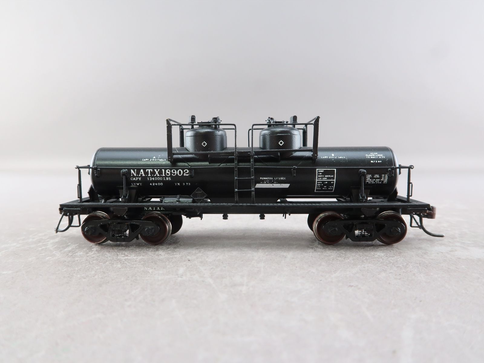 HO Brass Model - OMI 3123 N/A NATX Two Dome Tank Car 4000 Gallon #18902 - Custom - 1989 Run - M ...