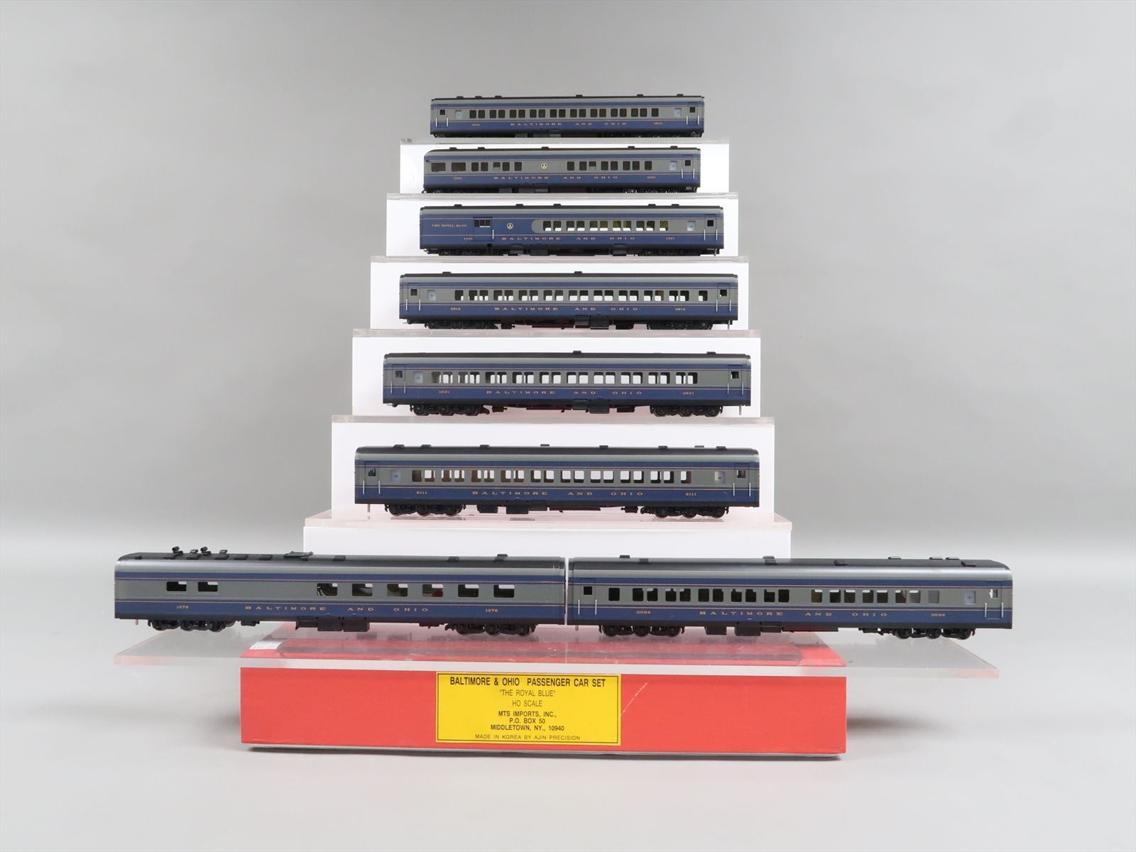 HO Brass Model - MTS B&O Baltimore & Ohio Royal Blue 8 Car Passenger ...