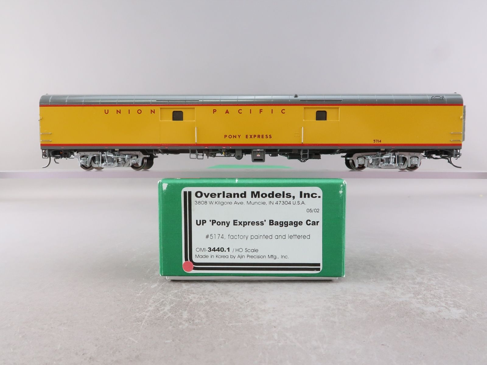 HO Brass Model - OMI 3440.1 UP Union Pacific Pony Express Baggage Car ...