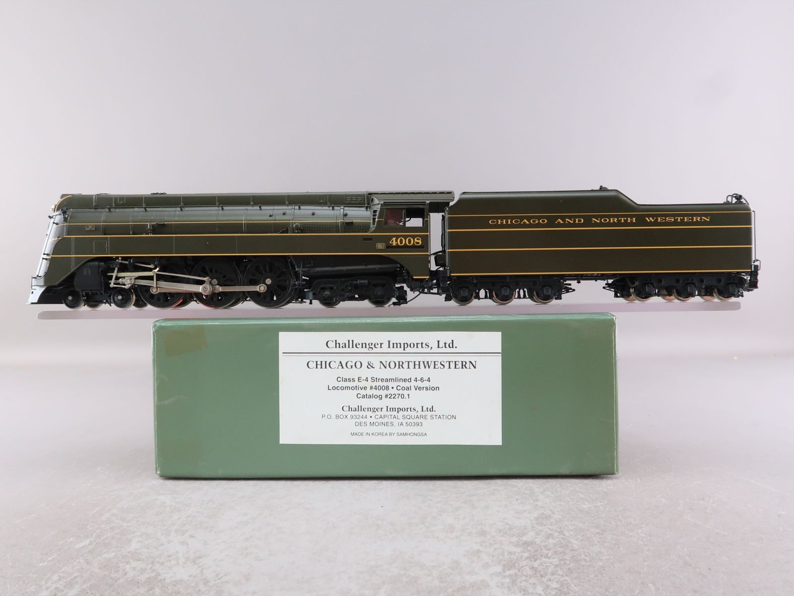 HO Brass Model - CIL 2270.1 C&NW Chicago & Northwestern Coal Streamlined 4-6-4 E-4 #4008 - F/P ...