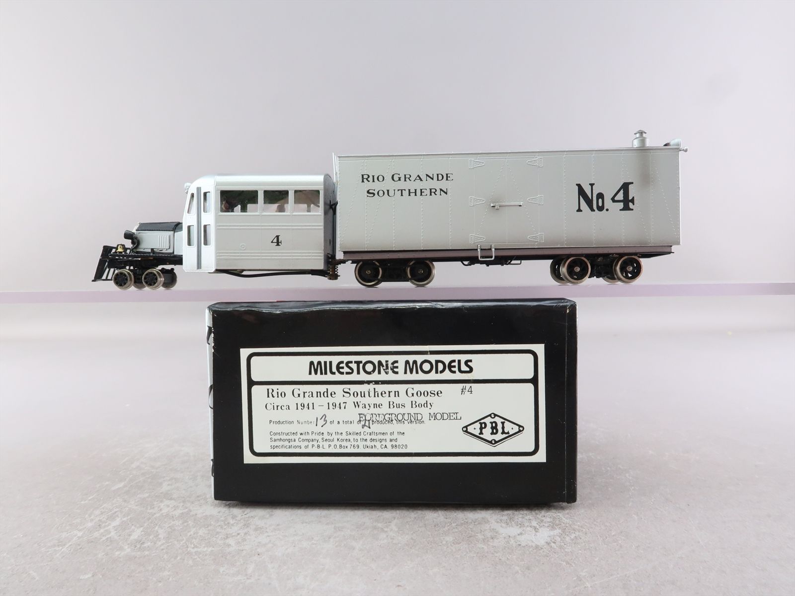 Sn3 Brass Model - PBL Milestone RGS Rio Grande Southern Galloping Goose ...