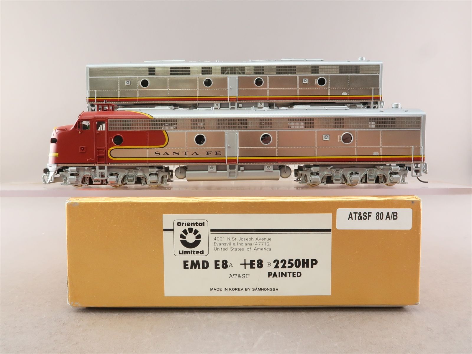 HO Brass Model - Oriental AT&SF Santa Fe E8 E8A E8B A-B #80 - F/P ...