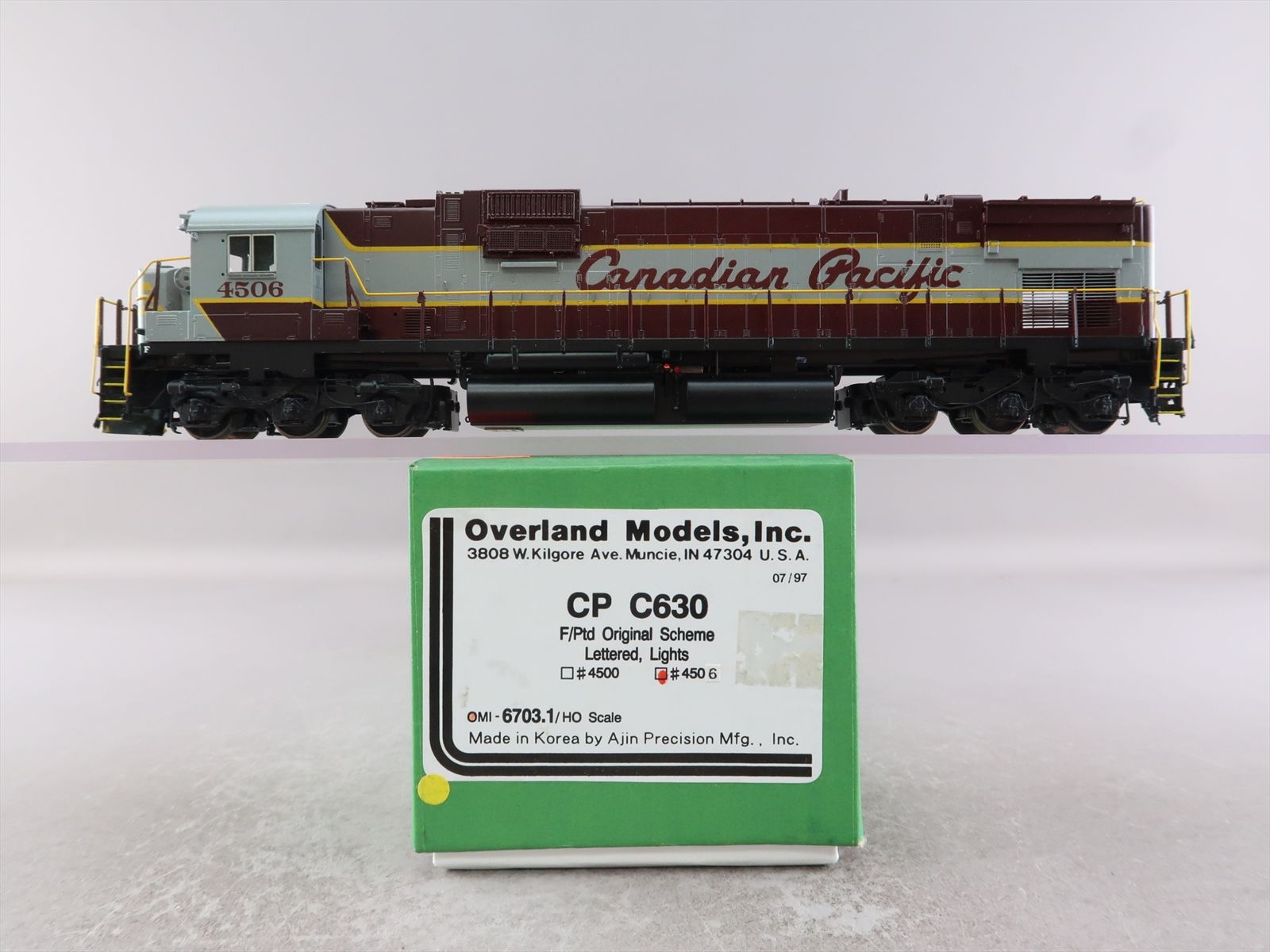 HO Brass Model - OMI 6703.1 CP CPR Canadian Pacific C630 Original Scheme #4506 - F/P - 1997 Run ...