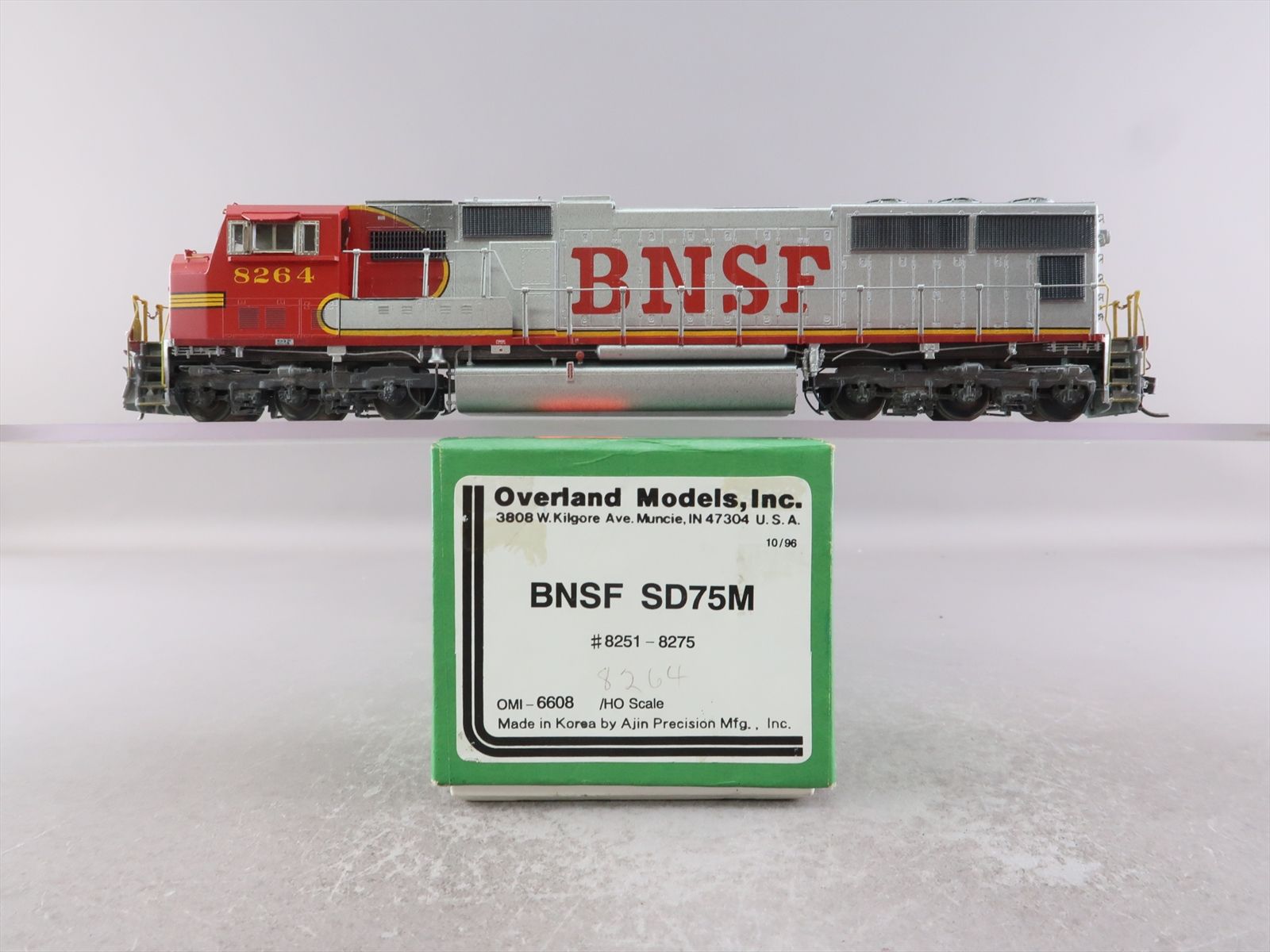 HO Brass Model - OMI 6608 BNSF Burlington Northern Santa Fe Warbonnet EMD SD75M #8264 - Custom ...