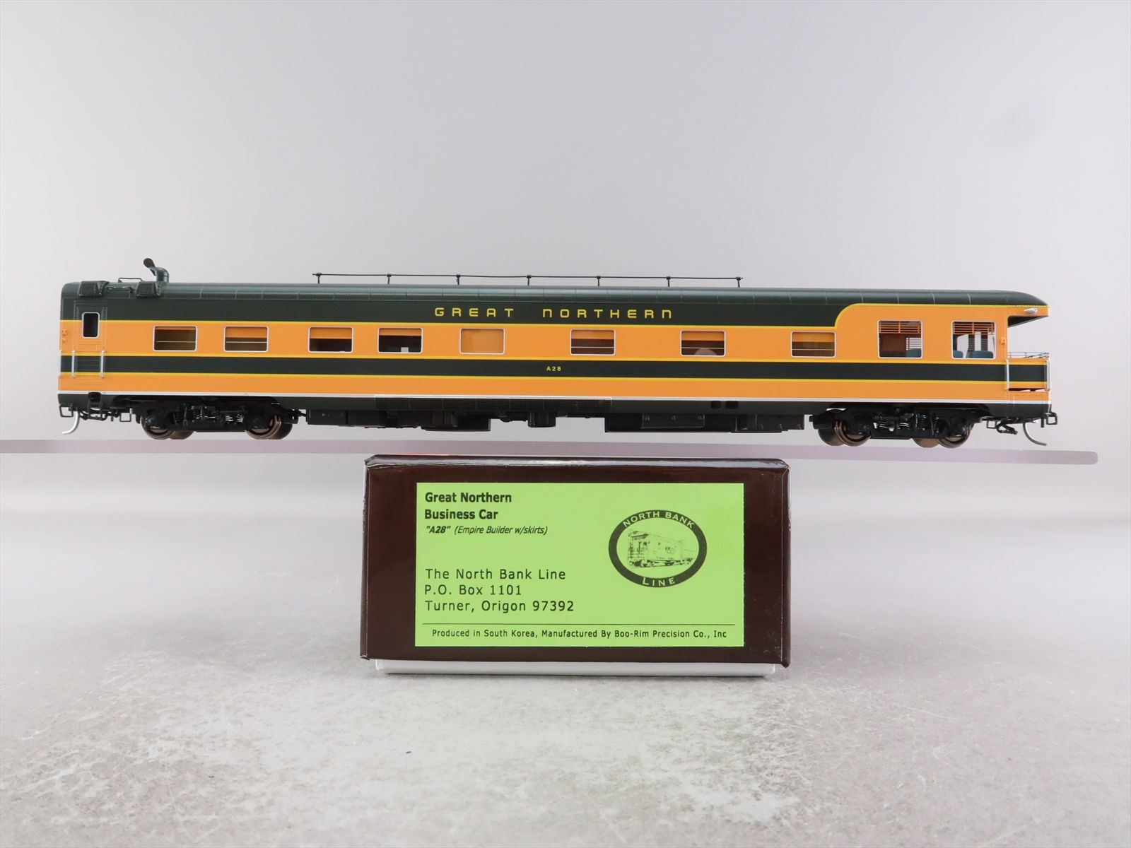 HO Brass Model - NBL 10008.1 GN Great Northern Business Car Empire Builder w/ Skirts #A28 - F/P ...