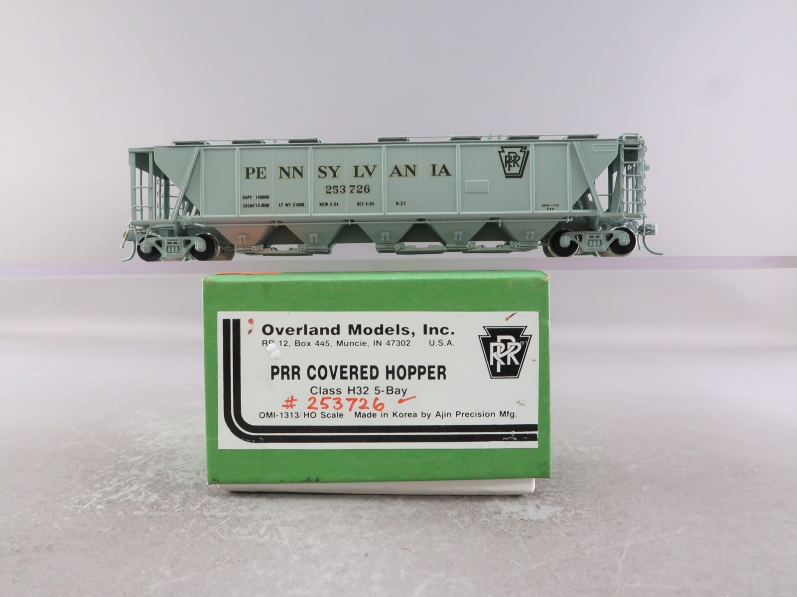 HO Brass Model - OMI 1313 PRR Pennsylvania H32 5 Bay Covered Hopper ...