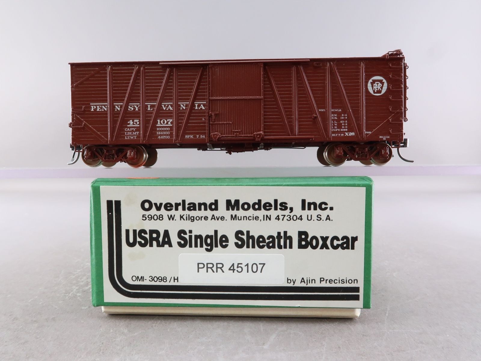 HO Brass Model - OMI 3098 USRA PRR Pennsylvania Single Sheath Boxcar w ...