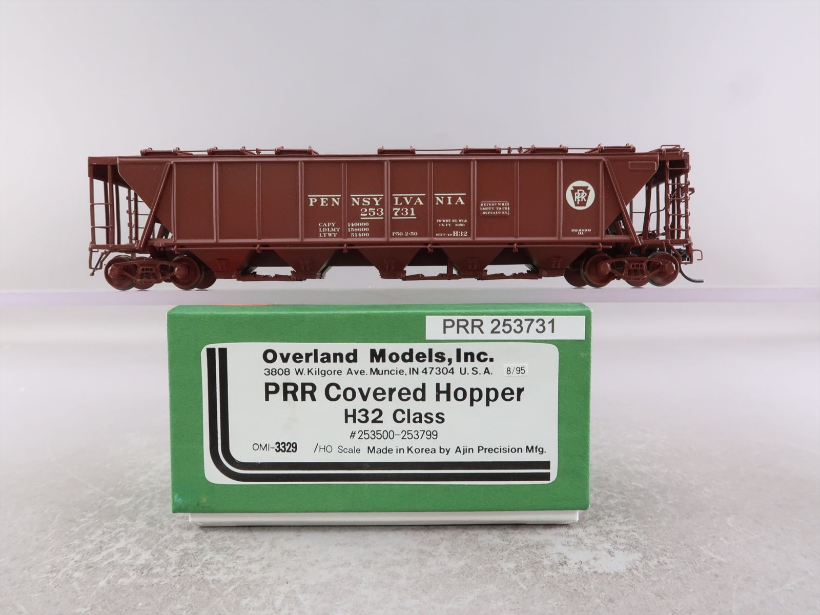 HO Brass Model - OMI 3329 PRR Pennsylvania H-32 Covered Hopper #253731 ...