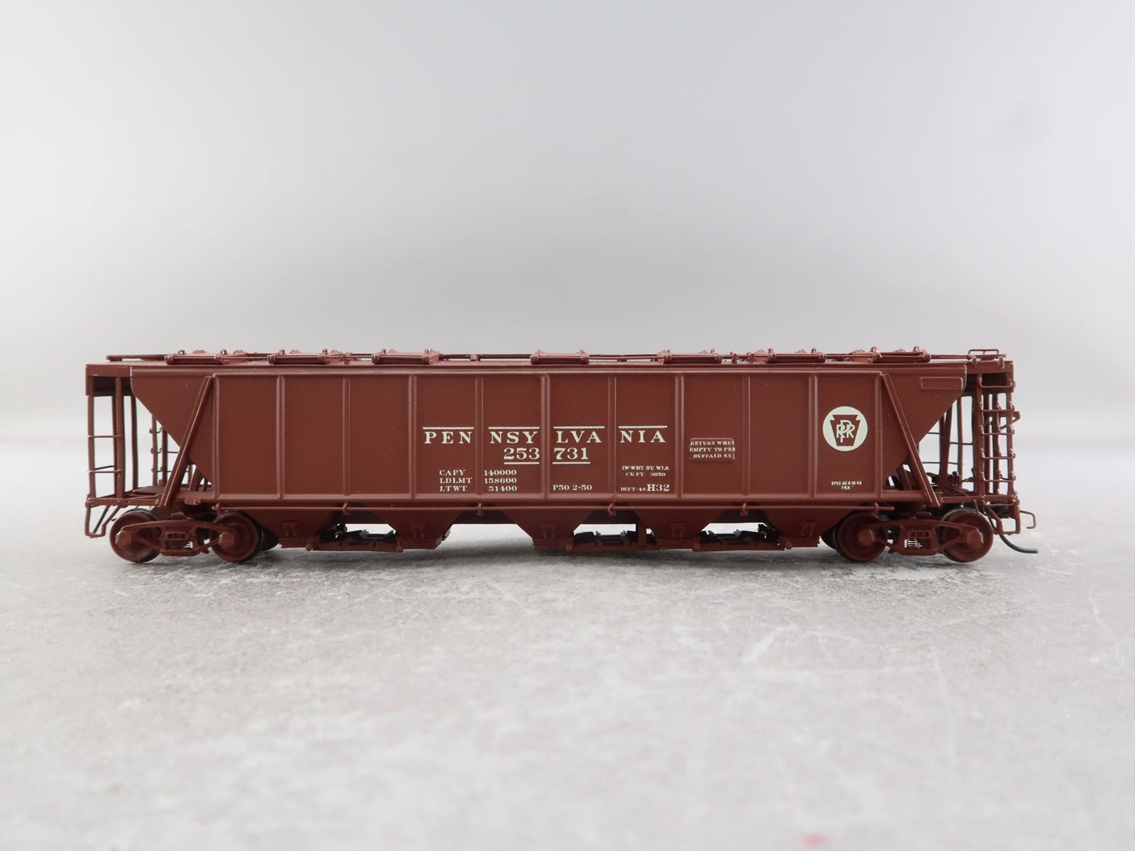 HO Brass Model - OMI 3329 PRR Pennsylvania H-32 Covered Hopper #253731 ...
