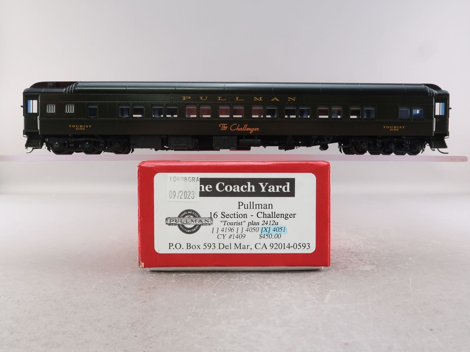 HO Brass Model - TCY 1409 UP Union Pacific Pullman 16 Section Tourist ...