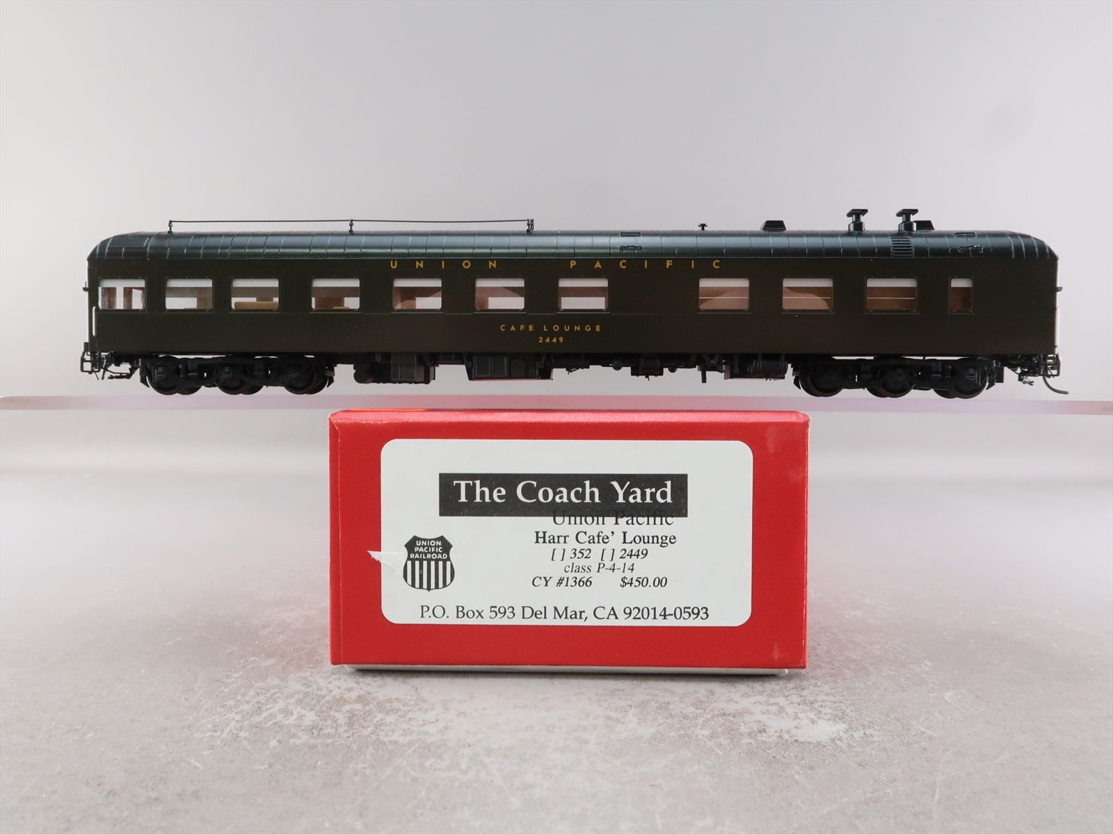 HO Brass Model - TCY 1366 UP Union Pacific Harriman Cafe Lounge #2449 ...