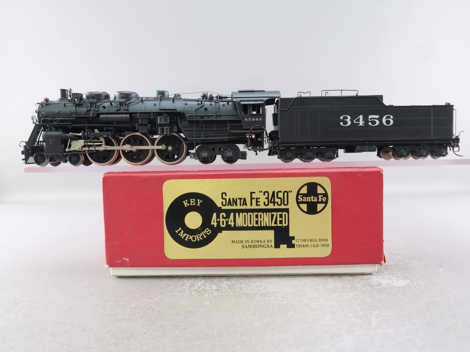 HO Brass Model - Key AT&SF Santa Fe 4-6-4 Modernized #3456 - Custom ...
