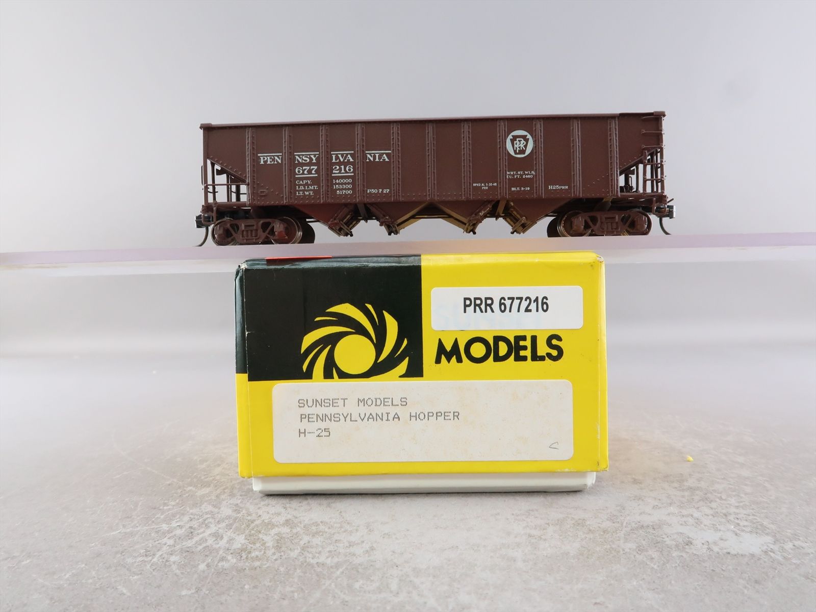 HO Brass Model - Sunset PRR Pennsylvania H-25 Hopper #677216 - Custom ...
