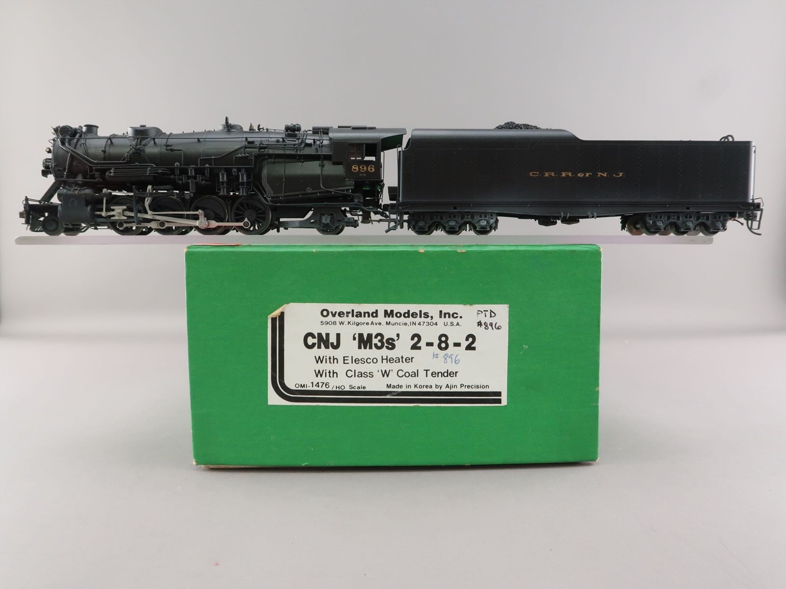 HO Brass Model - OMI 1476 CNJ Central of New Jersey M3s Mikado 2-8-2 ...