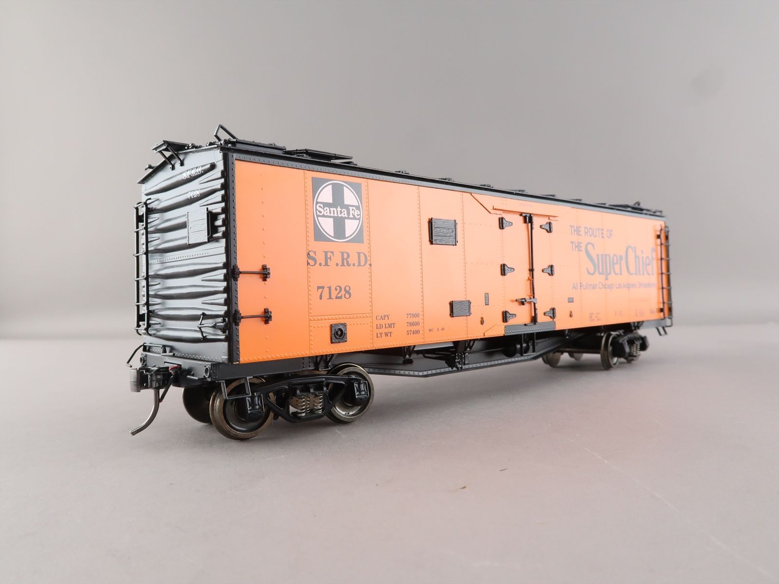 O Brass Model - PRB Pecos River 4331C AT&SF Rr-35 Santa Fe Steel Reefer ...